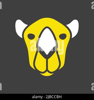 Camel glyph icon. Animal head vector symbol. Agriculture sign. Graph ...