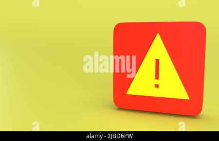 Red exclamation mark against white background, 3d illustration Stock ...