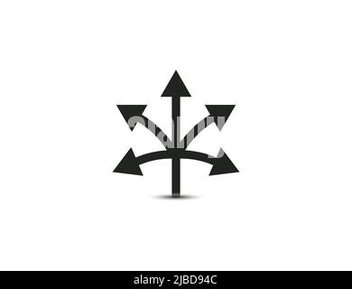 Many ways arrow icon. Vector illustration Stock Vector Image & Art - Alamy