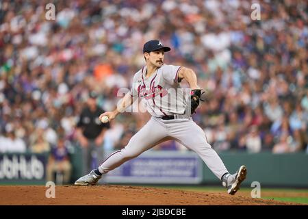 June 4 2022: Atlanta pitcher Spencer Strider (65) throws a pitch during ...