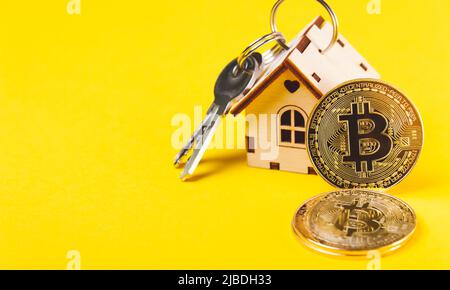 Buying real estate for cryptocurrency. Housing and bitcoins. Coins and ...