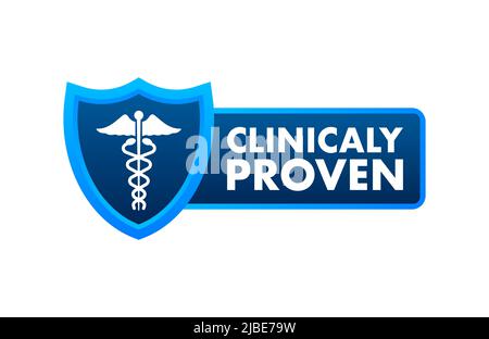 Dermatologically tested vector label with check mark logo. Dermatology ...