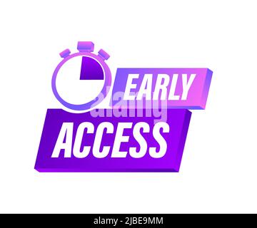 Vintage icon with red early access. Vector icon isolated template Stock ...