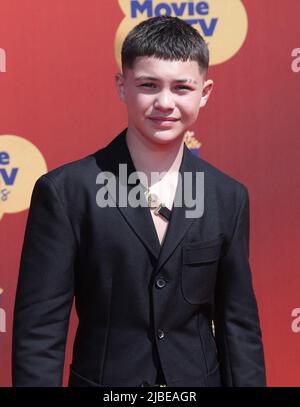 Javon Walton attends the 2022 MTV Movie & TV Awards at Barker Hangar on ...