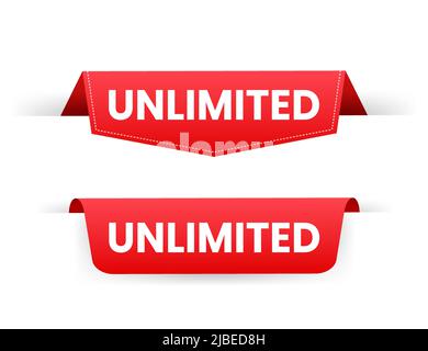 infinity symbol with unlimited word, icon design, isolated on white ...