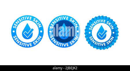 Vector stamp Suitable for sensitive skin with feather illustration ...