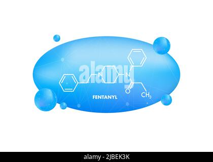 Fentanyl molecula formula. Vector drawing. Vector icon Stock Vector ...