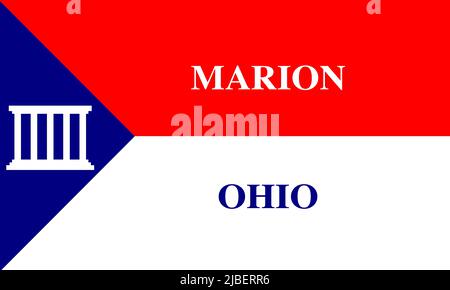 The flag of the city of Marion City Ohio USA Stock Photo - Alamy