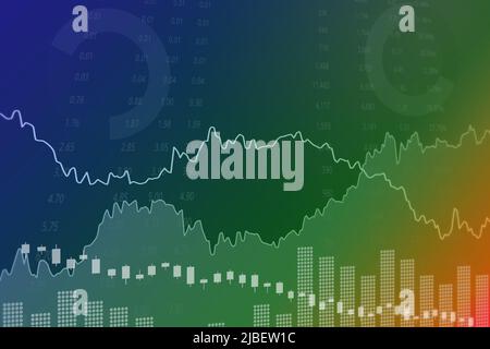 Red finance background with columns, lines, numbers, world map Stock ...