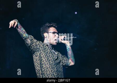 Rome, Italy. 05th Apr, 2019. Italian rapper Fedez (Real name Federico ...