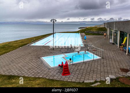 Hofsós Sundlaug swimming pool is known in Iceland for its beautiful ...