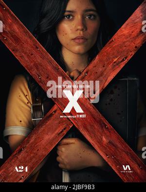 JENNA ORTEGA in X (2022), directed by TI WEST. Credit: BRON STUDIOS / Album Stock Photo - Alamy