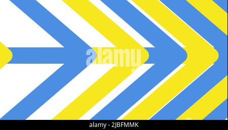 Image of moving blue and yellow arrows Stock Photo - Alamy