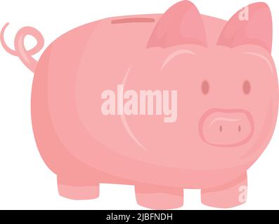 Pig for saving money semi flat color vector object Stock Vector Image ...