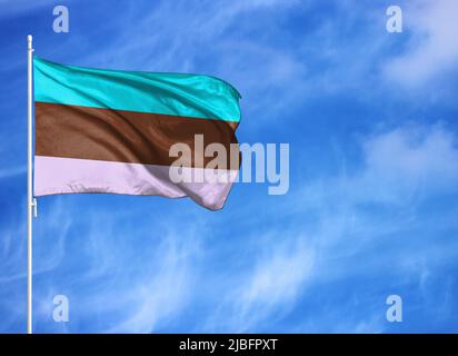 Flag of Androsexual on a flagpole Stock Photo - Alamy