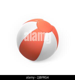 3D Swim ball. Realistic swiming ball. Summer time symbol isolated on white background ...