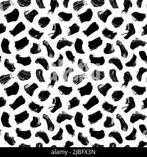 Seamless pattern with brush strokes. Hand drawn elements for fabric ...
