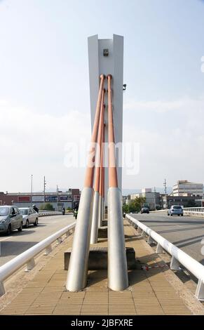 Bridge of Can Peixauet in Santa Coloma de Gramenet over Besos ...