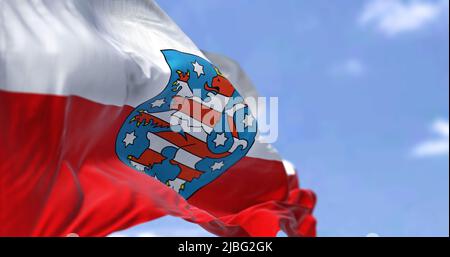 Flag of the German state of Thuringia Stock Photo - Alamy