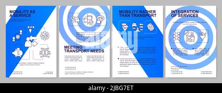 MaaS concept components blue brochure template Stock Vector Image & Art - Alamy