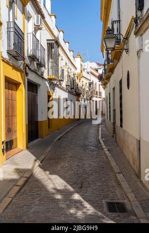 Narrow street of old Cordoba in night. Andalusia, Spain Stock Photo - Alamy
