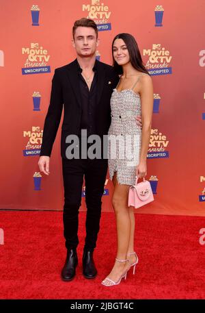 James Kennedy and Ally Lewber attend the 2022 MTV Movie and TV Awards ...
