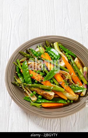 Barigoule of Summer Vegetables, fennel, baby carrots, sugar snap peas ...