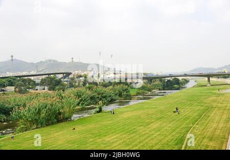 River Besós River Park in Sant Adriá del Besos, Barcelona, Catalunya ...