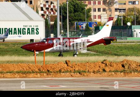 Light aircraft for pilot training at Sabadell airport, Catalunya, Spain ...
