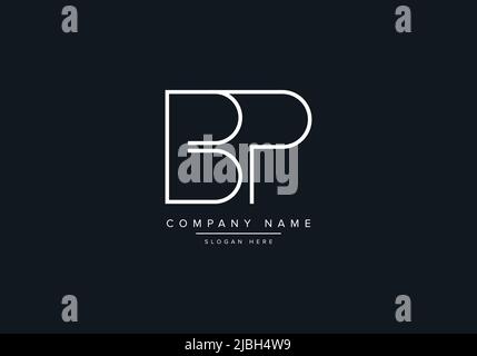 BP letter logo design vector illustration template, B letter logo ...