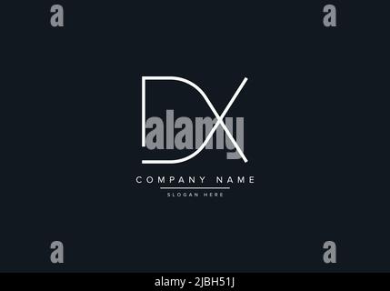 DX Letter Logo Design Vector Template. Alphabet Initial Letter DX Logo ...