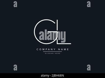 Initial GL alphabet line art logo design of vector Stock Vector Image ...