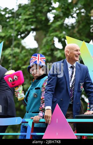 TV presenter and former Olympic swimmer Sharron Davies with her athlete ...