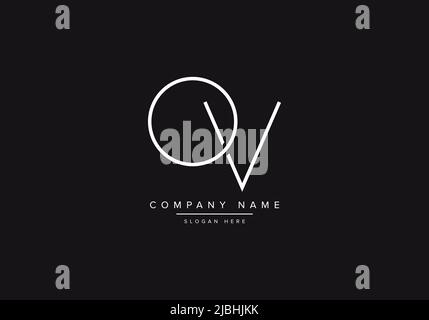 Alphabet letter icon logo OV Stock Vector Image & Art - Alamy