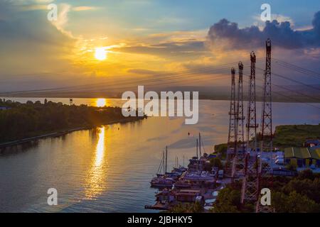 Varna lake seen from Asparuhov Bridge,Varna city,Bulgaria Stock Photo ...