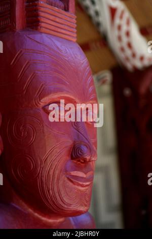 A traditional Maori wharenui in a marae, New Zealand Stock Photo - Alamy