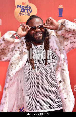 Darren Brand attends the 2022 MTV Movie and TV Awards at Barker Hangar ...