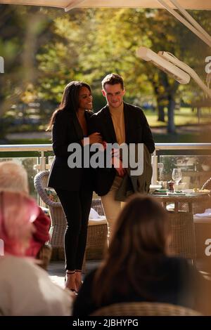 THE COURTSHIP, from left: Daniel Bochicchio, Jesse Judge, Christian ...