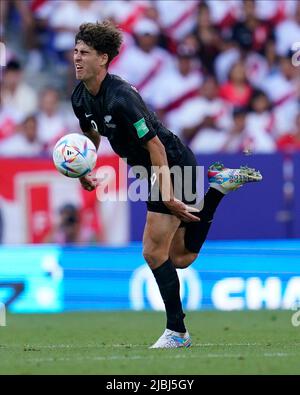 Matthew Garbett of New Zealand during the friendly match between Peru ...