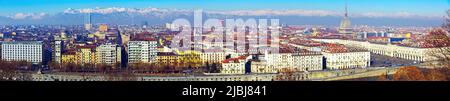 An aerial cityscape of Turin with architectural buildings Stock Photo ...