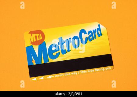Metrocard New york City Subway isolated on white Stock Photo - Alamy