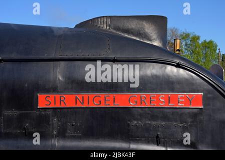 Newly restored LNER A4 Pacific steam loco 4498 "Sir Nigel Gresley" at ...