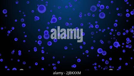 Image of blue circles floating on navy background Stock Photo - Alamy