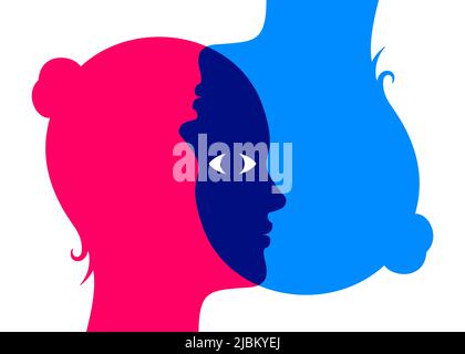 Mind icon outline vector. Woman health. Balance energy Stock Vector ...