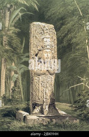 The Mayan idol at the Mayan city is known as Stela H and represents ...