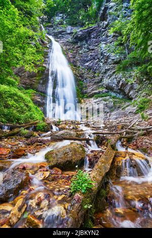 A small waterfall in Slovakia Stock Photo - Alamy
