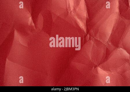 an empty wrinkled red pearl tissue paper textured background. text ...