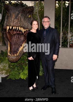 Colin Trevorrow and Isabelle Trevorrow at the Los Angeles premiere of ...
