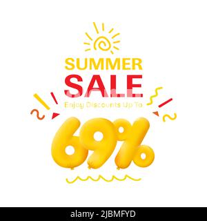 69% OFF Sale Discount Promotion Banner. Special Offer, Event, Valentine ...