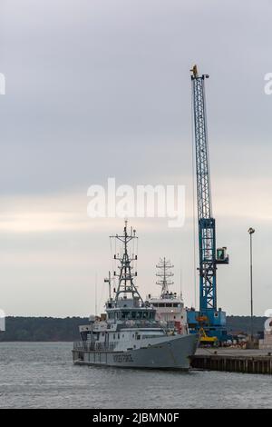 Valiant Border Force vessel moored at Poole Harbour, Poole, Dorset UK ...